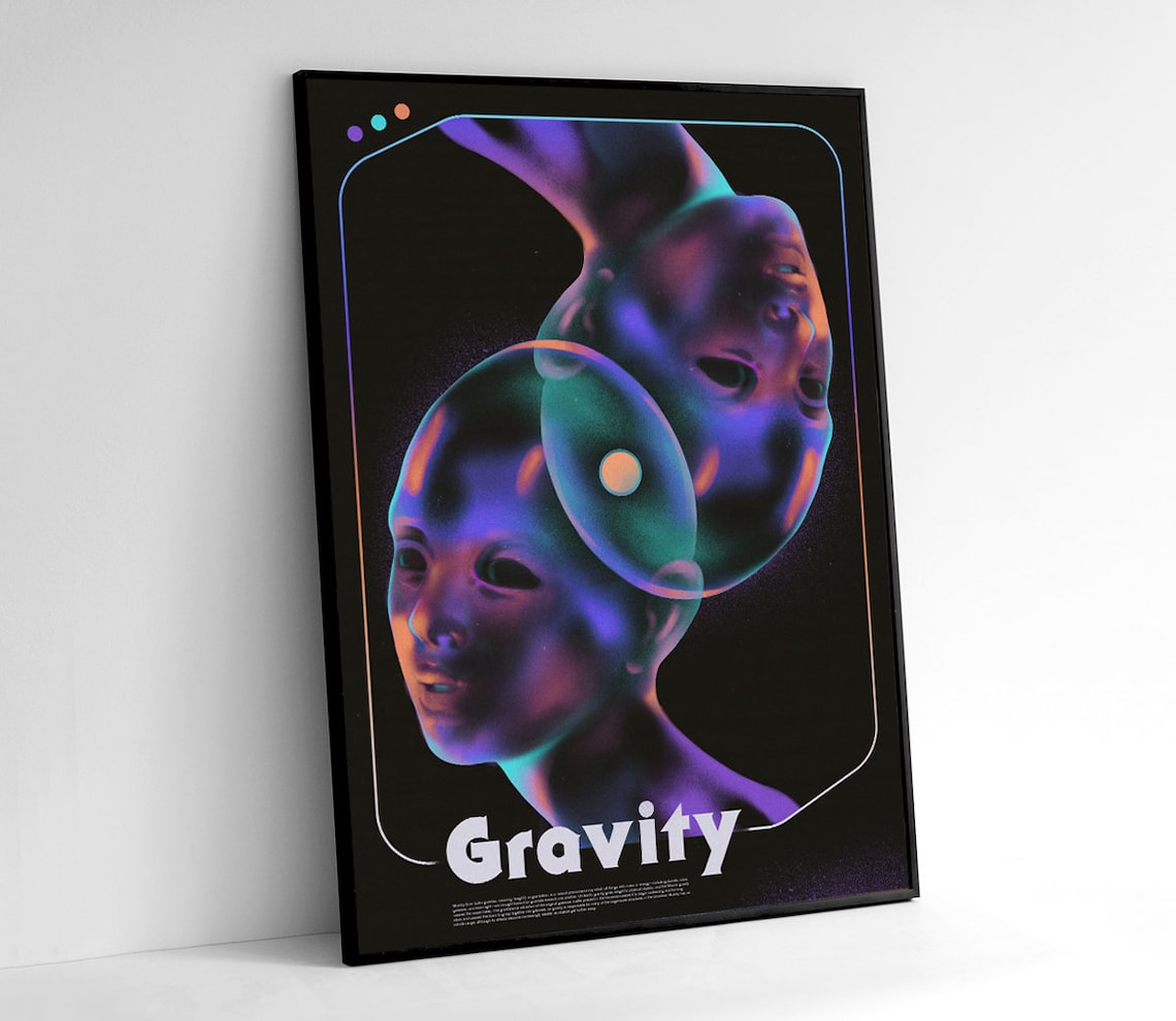 GRAVITY Illustration Poster High Quality Giclee Print - Etsy