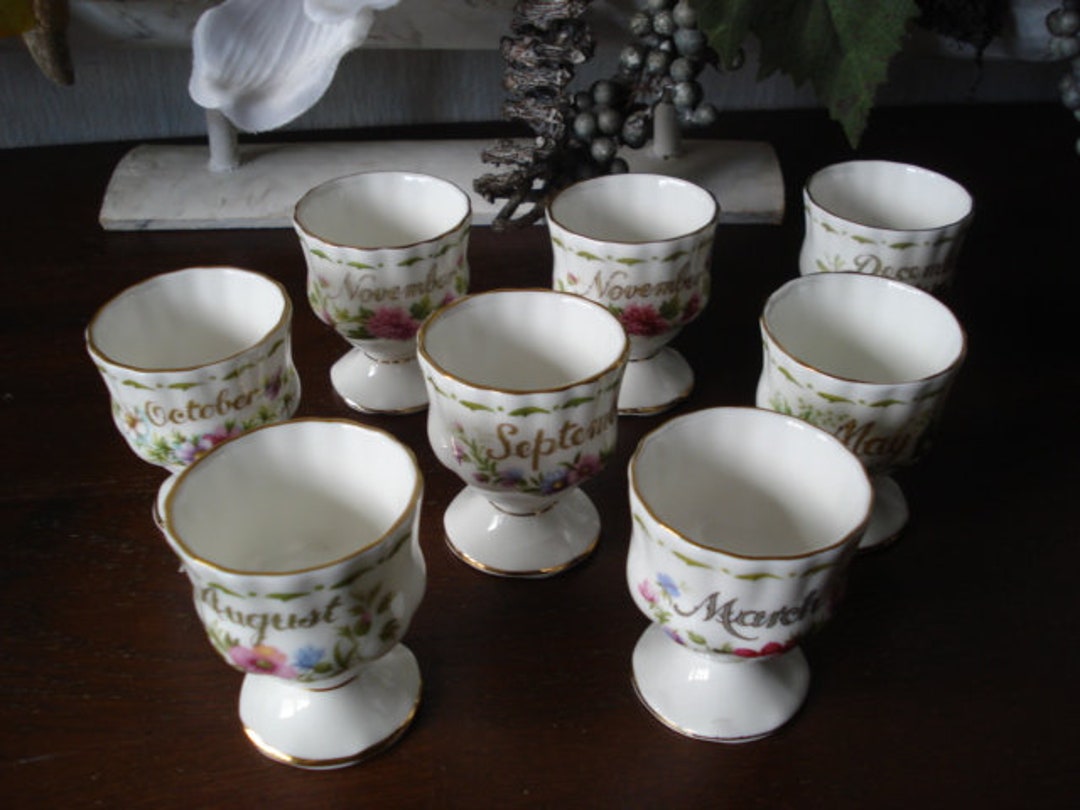 Royal Albert Flower of the Month Egg Cups - Etsy