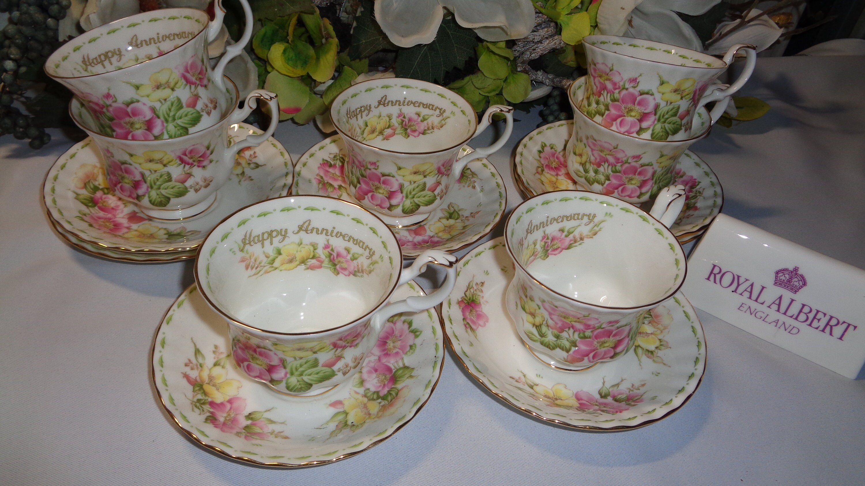 Royal Albert Flower of the Month Happy Anniversary Special Edition in ...