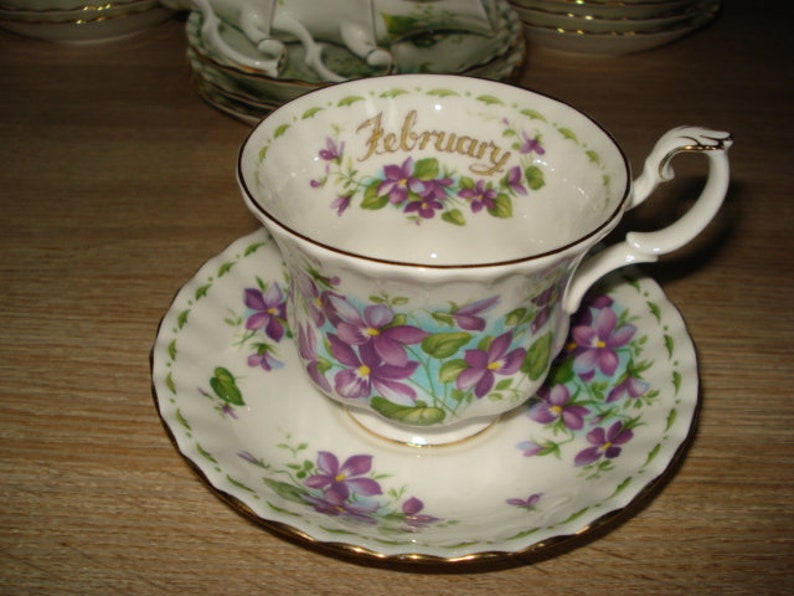 Royal Albert Flower of the Month Tea Cup and Saucer Different Months ...