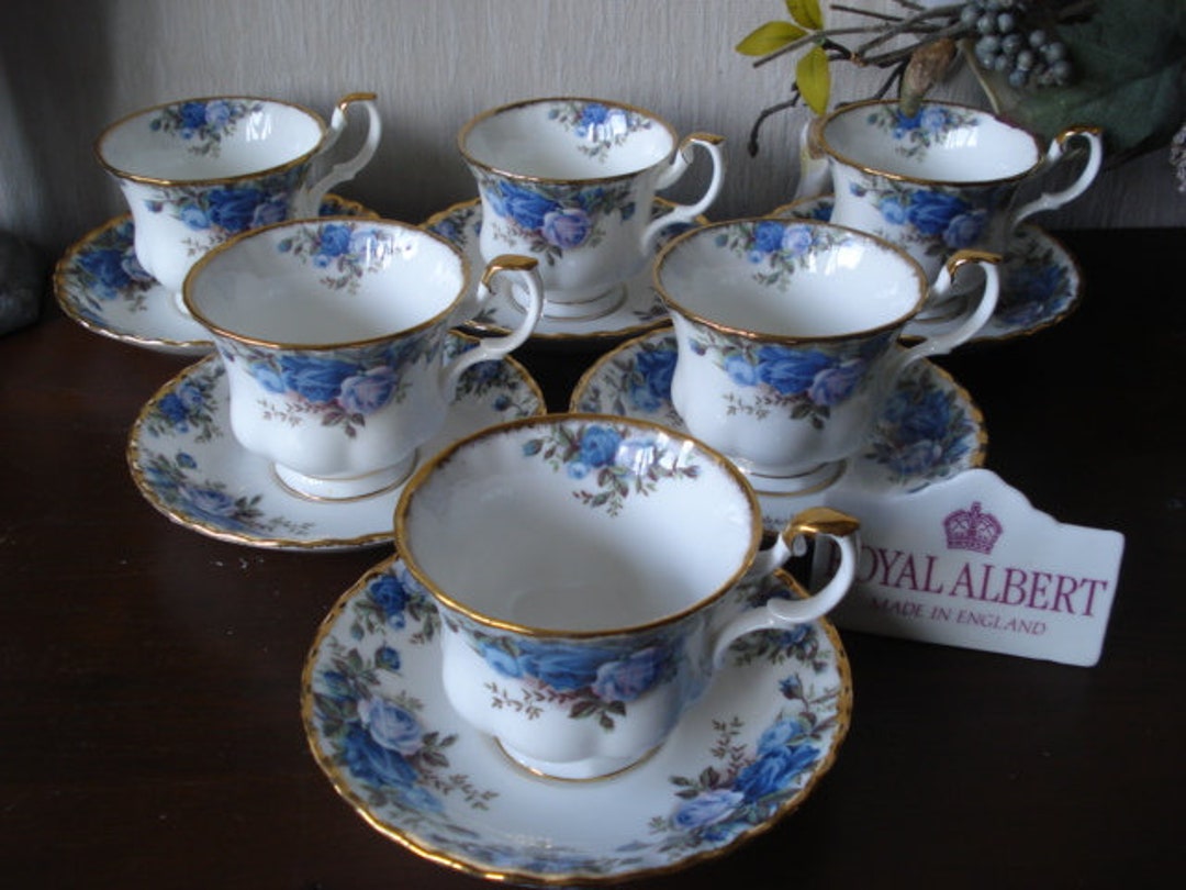 Royal Albert Moonlight Rose a Set of 6 Teacups and Saucers or Men's ...