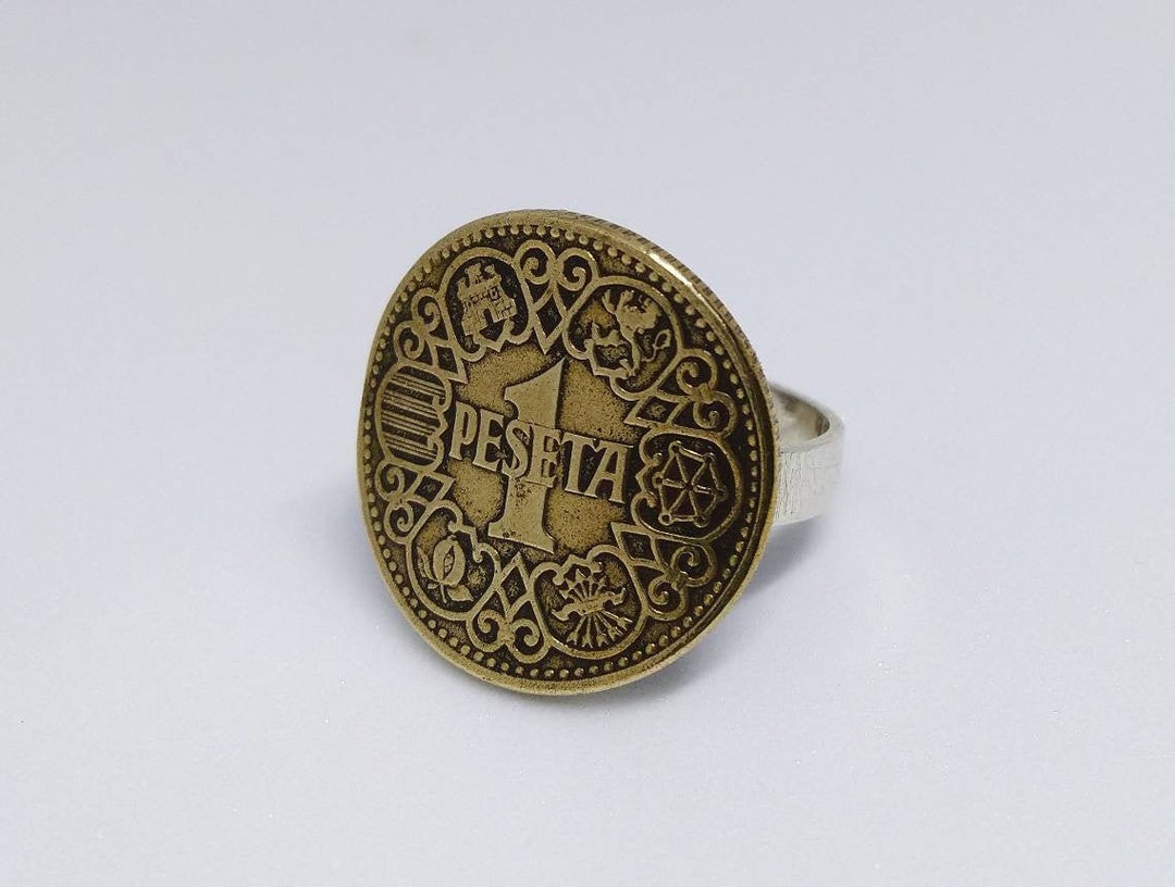 Handmade Vintage Coin Ring, Spanish Coin Sterling Silver Ring - Etsy