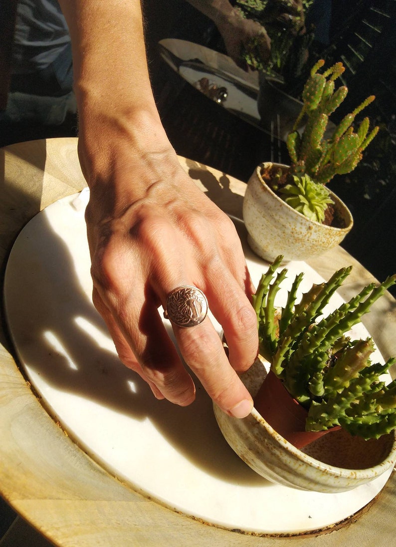 Handmade Vintage Coin Ring New Zealand Fern Leaf Coin - Etsy
