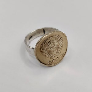 Handmade Vintage Coin Ring, Soviet Union Coin Sterling Silver Ring - Etsy