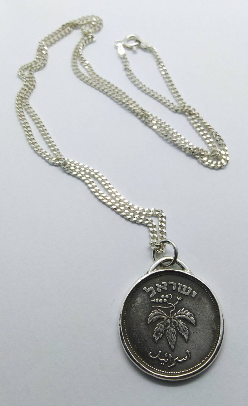 Handmade Vintage Coin Pendant Israeli 1949 Pruta Coin - Etsy