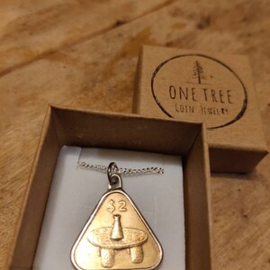 Handmade Coin Pendant, Cook Islands Triangular Coin Sterling Silver ...