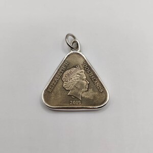 Handmade Coin Pendant, Cook Islands Triangular Coin Sterling Silver ...