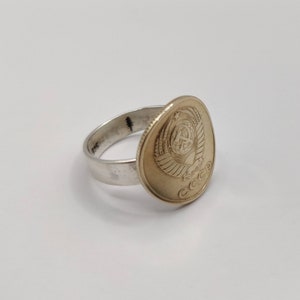 Handmade Vintage Coin Ring, Soviet Union Coin Sterling Silver Ring - Etsy