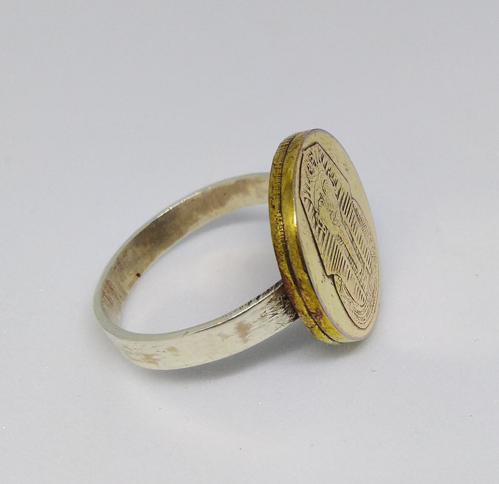 Handmade Vintage Coin Ring Tutankhamun Egyptian Coin Sterling - Etsy