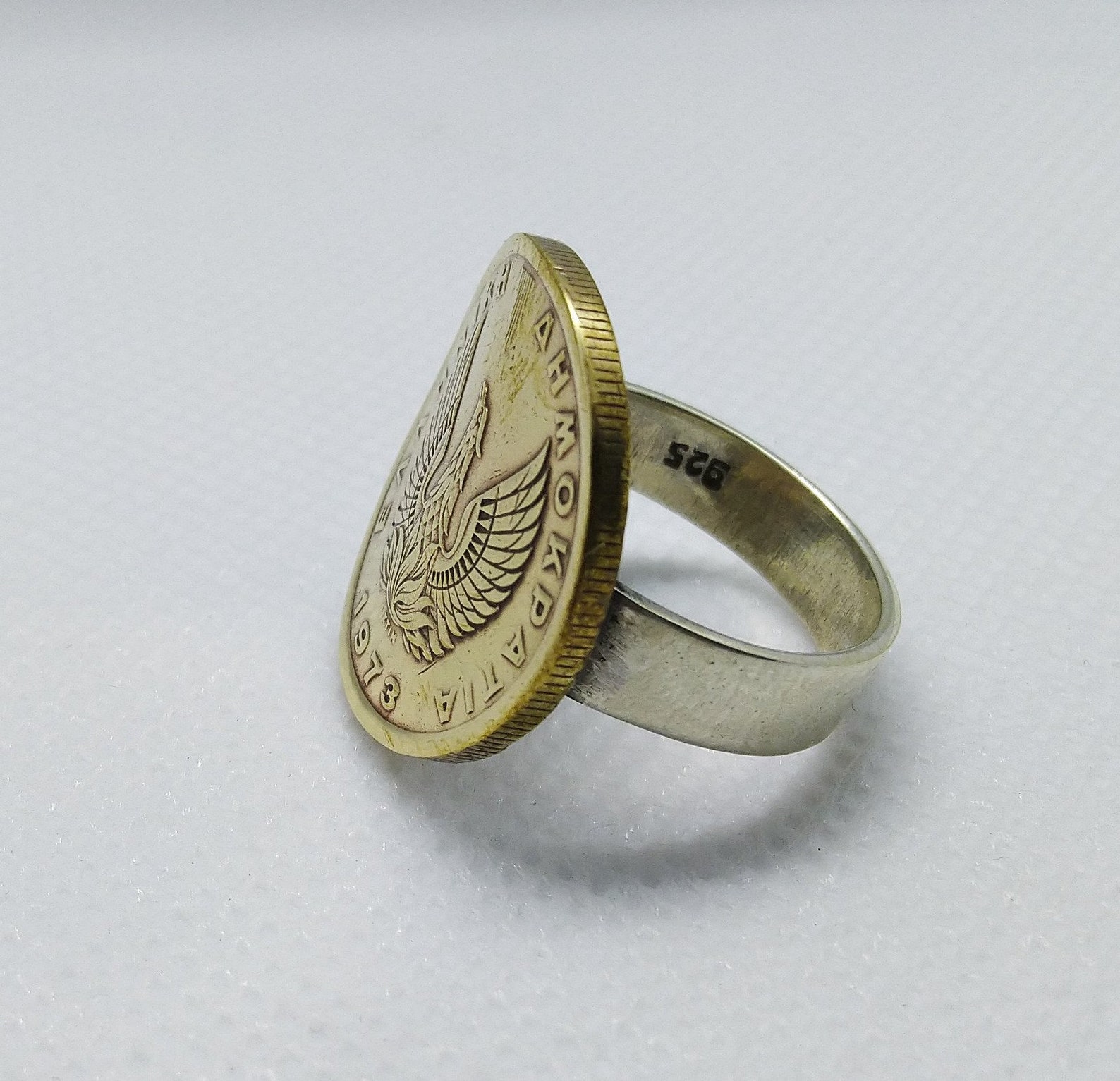 Handmade Vintage Coin Ring Greek Drachma Phoenix Coin | Etsy
