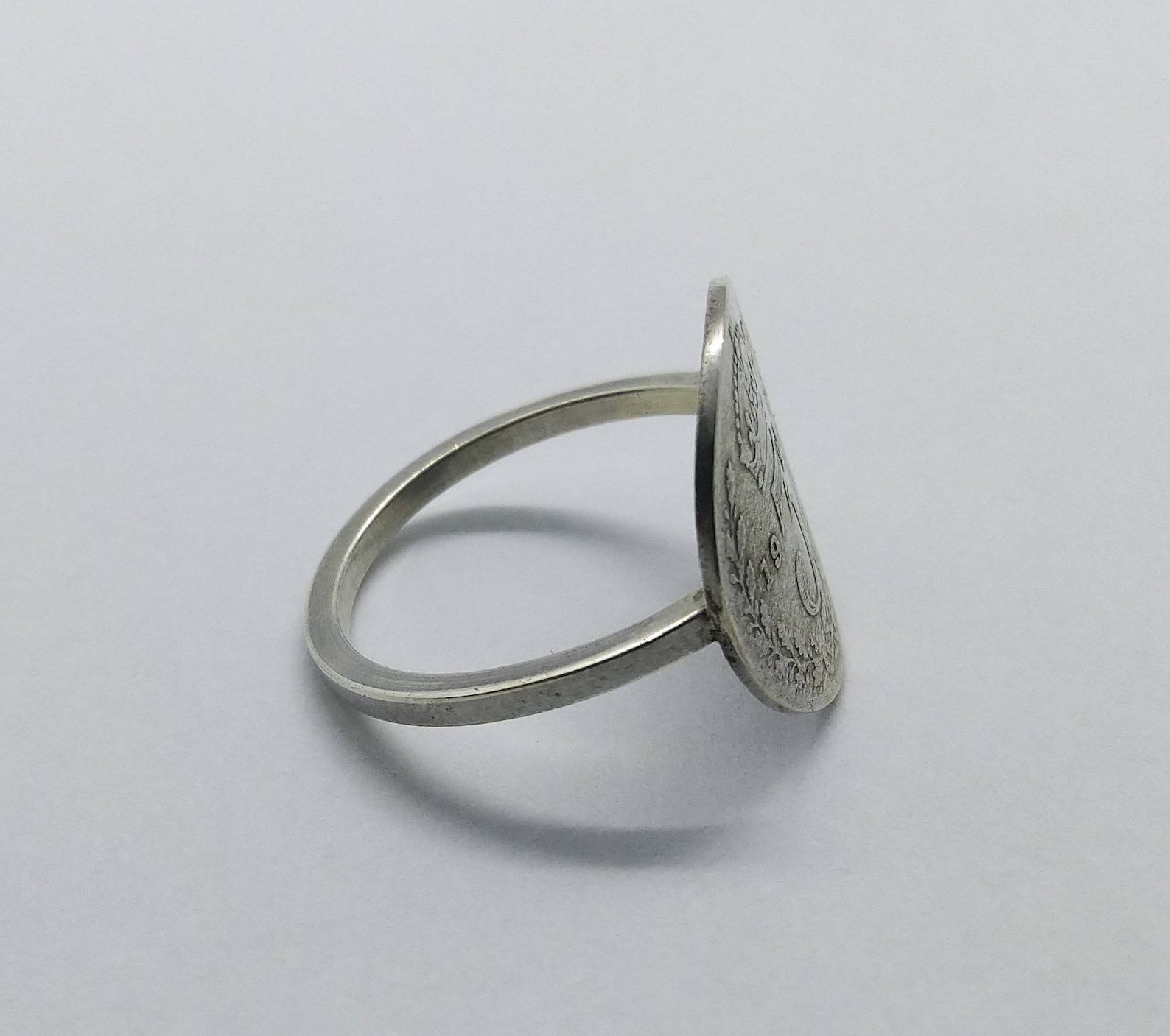 Handmade Antique Coin Ring United Kingdom 3 Pence Silver Coin - Etsy