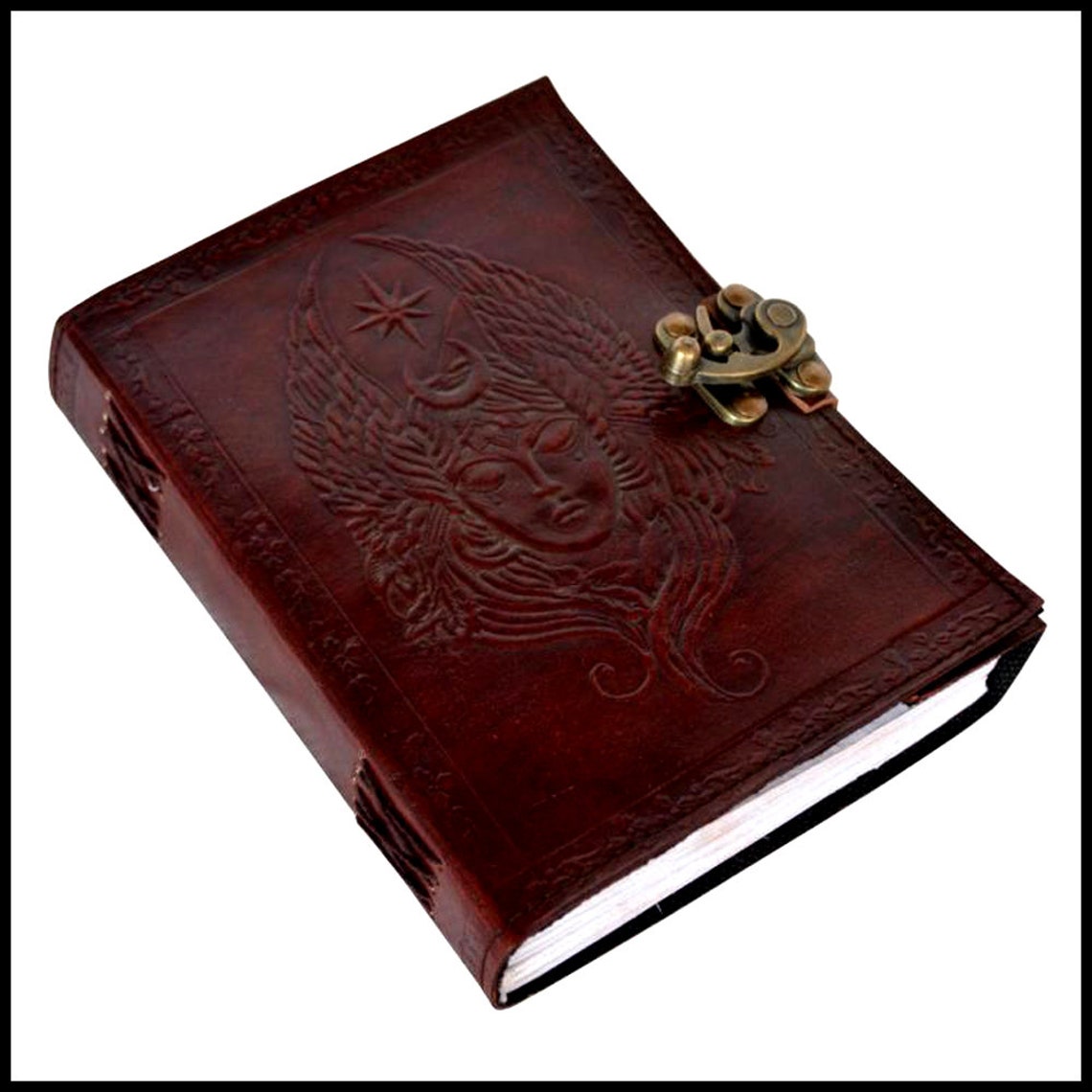 Nautical-retro Embossed Leather Journal brown 5 X 7 Inches - Etsy