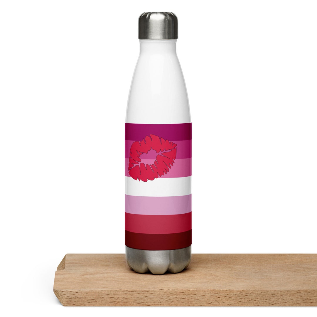 LGBTQ Lipstick Lesbian Pride Flag Stainless Steel Water Bottle / Hot ...