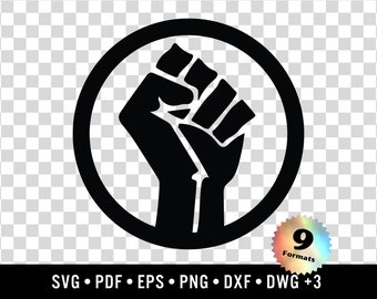 Black Lives Matter BLM Power Fist ai Svg Eps Pdf - Etsy