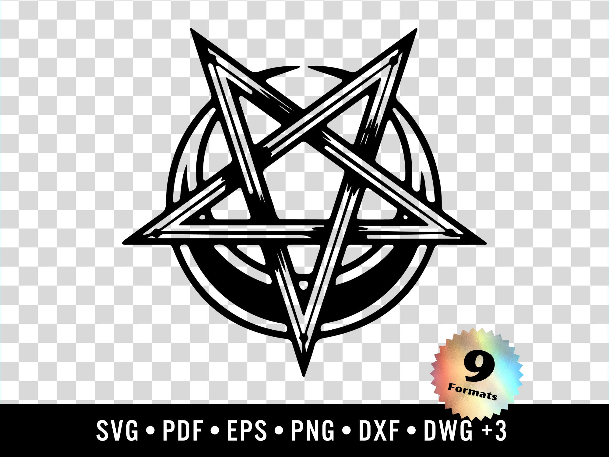Inverted Pentagram Tattoo