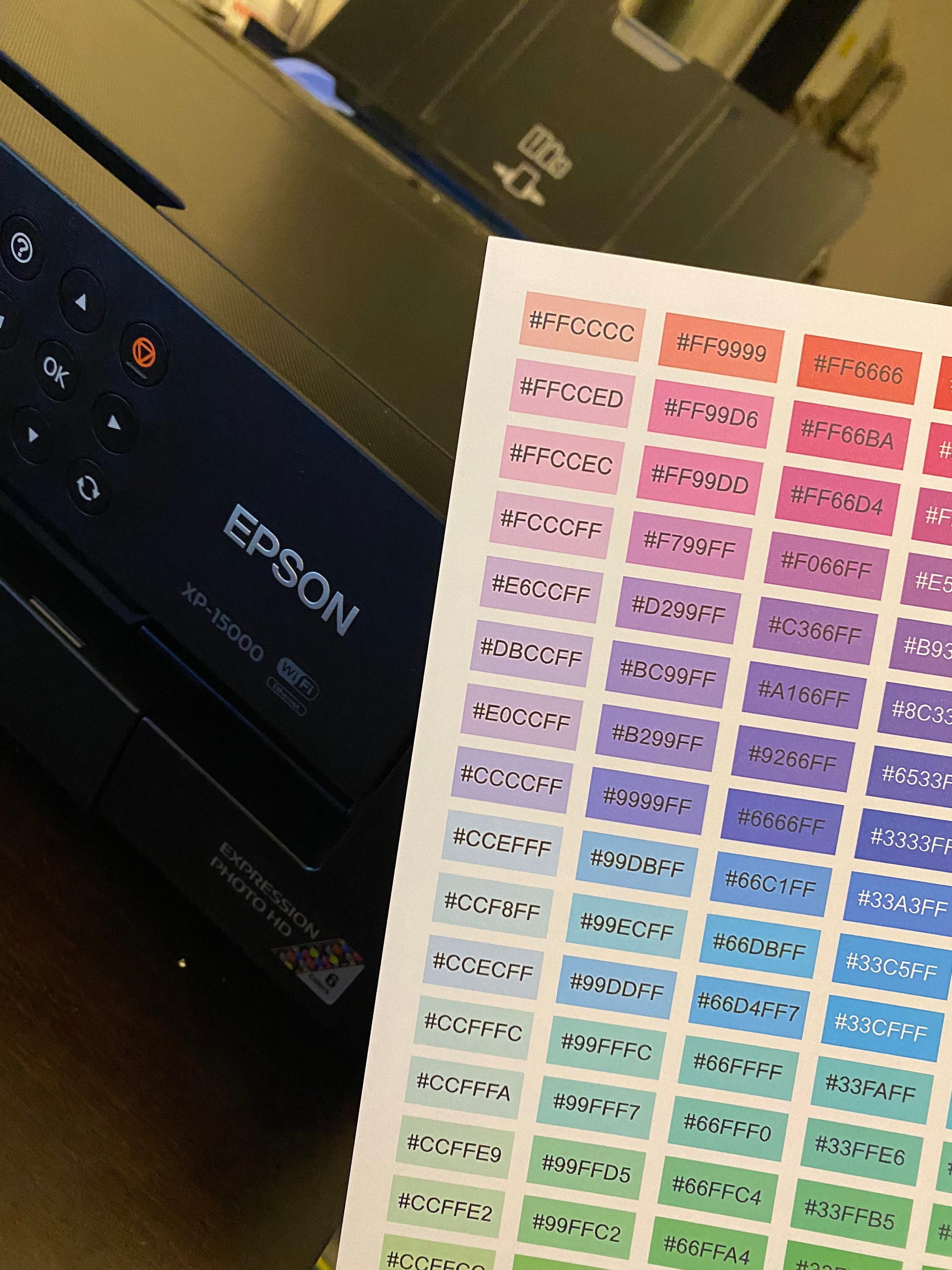 Color Correction HEX Code Color Chart Printable Designer Quick | Etsy ...