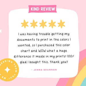 Color Correction HEX Code Color Chart Printable Designer Quick ...