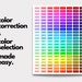 Color Correction HEX Code Color Chart Printable Designer Quick - Etsy
