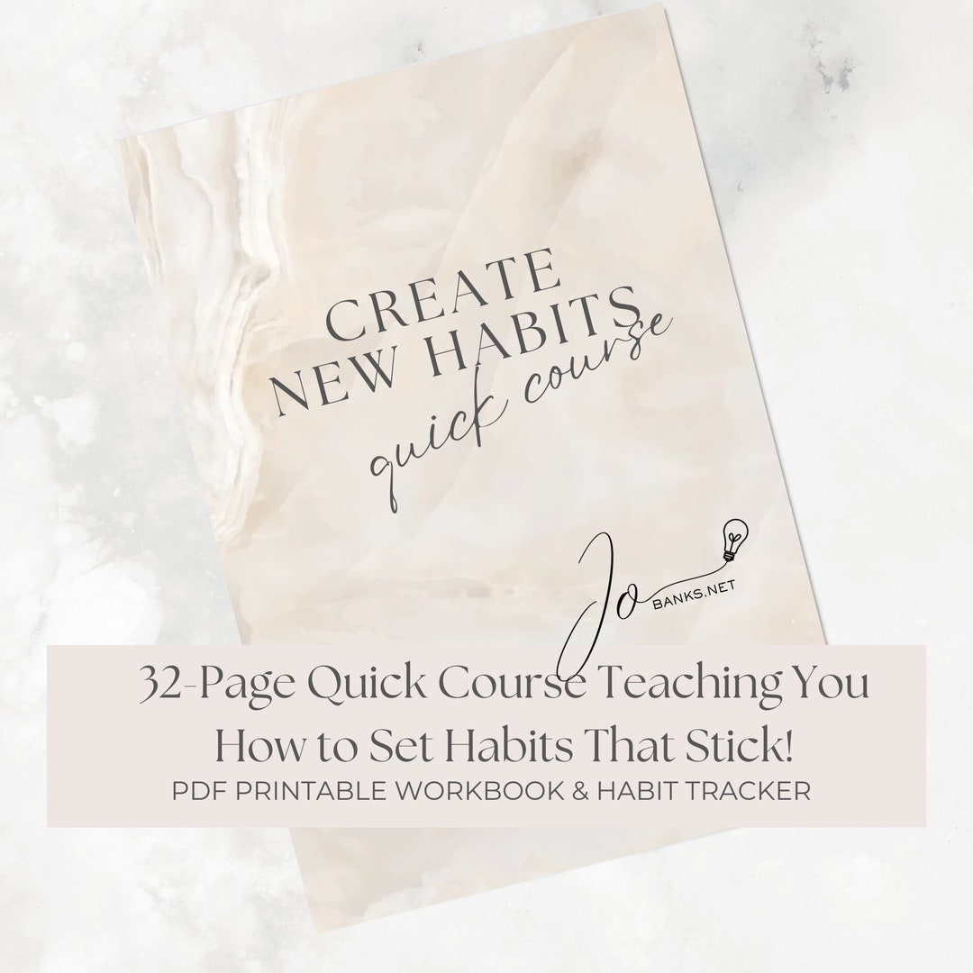 How to Create New Habits / Quick Course/ Habit Tracking/ PDF ...