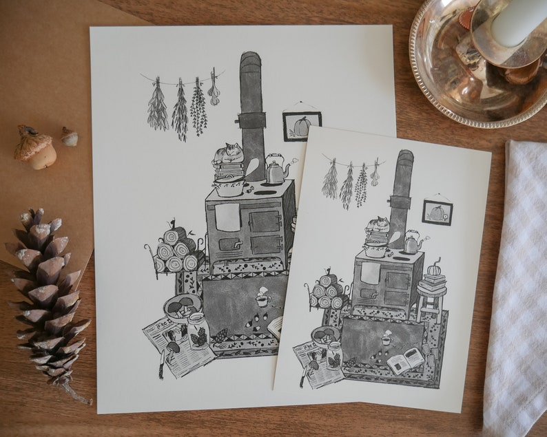 Cozy Cabin Art Print - Etsy