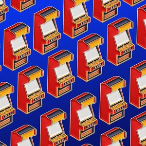Retro Gaming Enamel Pin Badge Set - Arcade Machine Video Games Game Boy ...