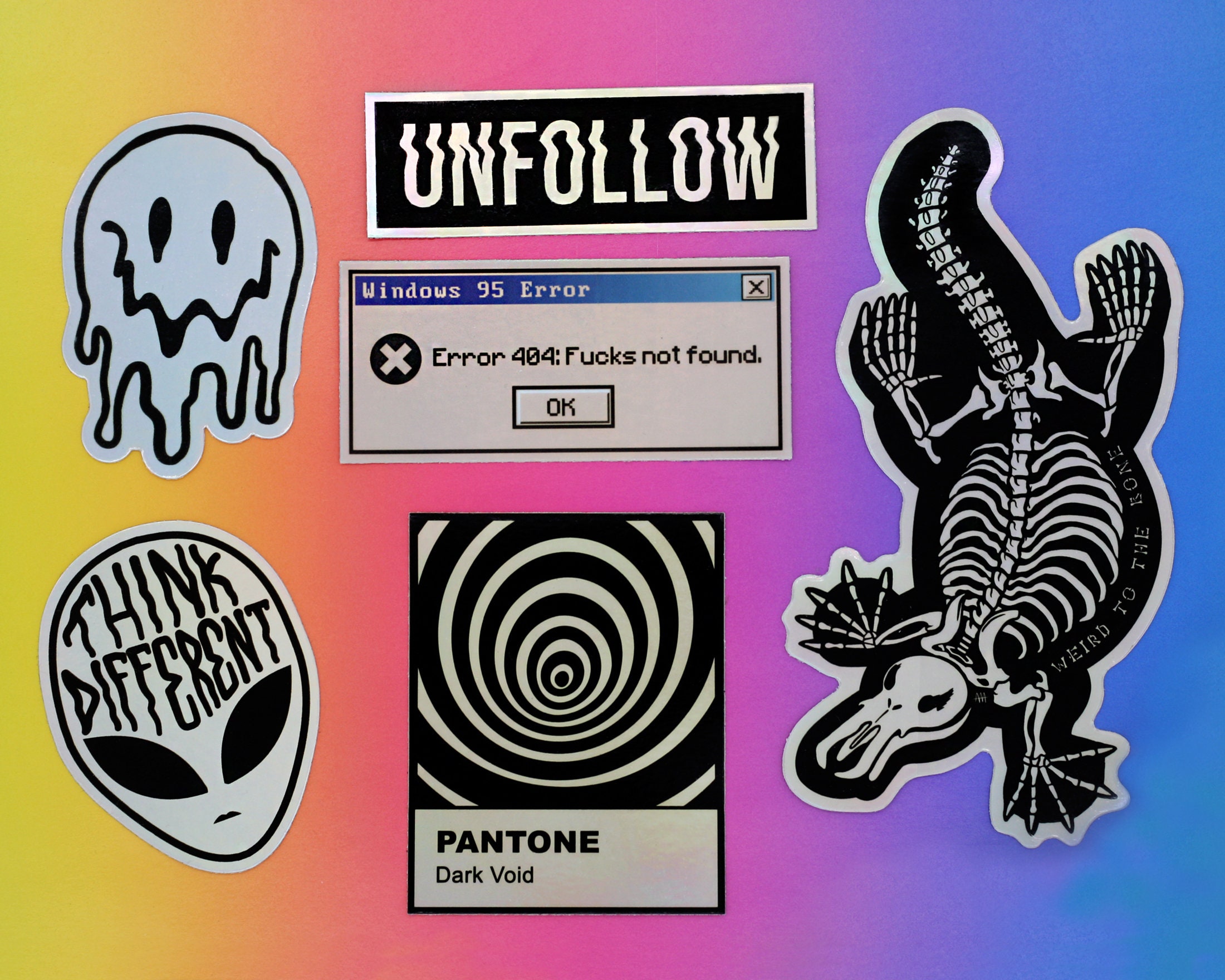 Holographic Foil Platypus Skeleton Sticker XL Weird to the - Etsy UK