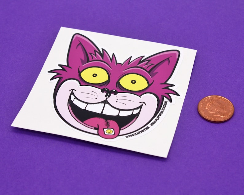 Acid Tab Cheshire Cat Vinyl Sticker Waterproof Decal - Etsy