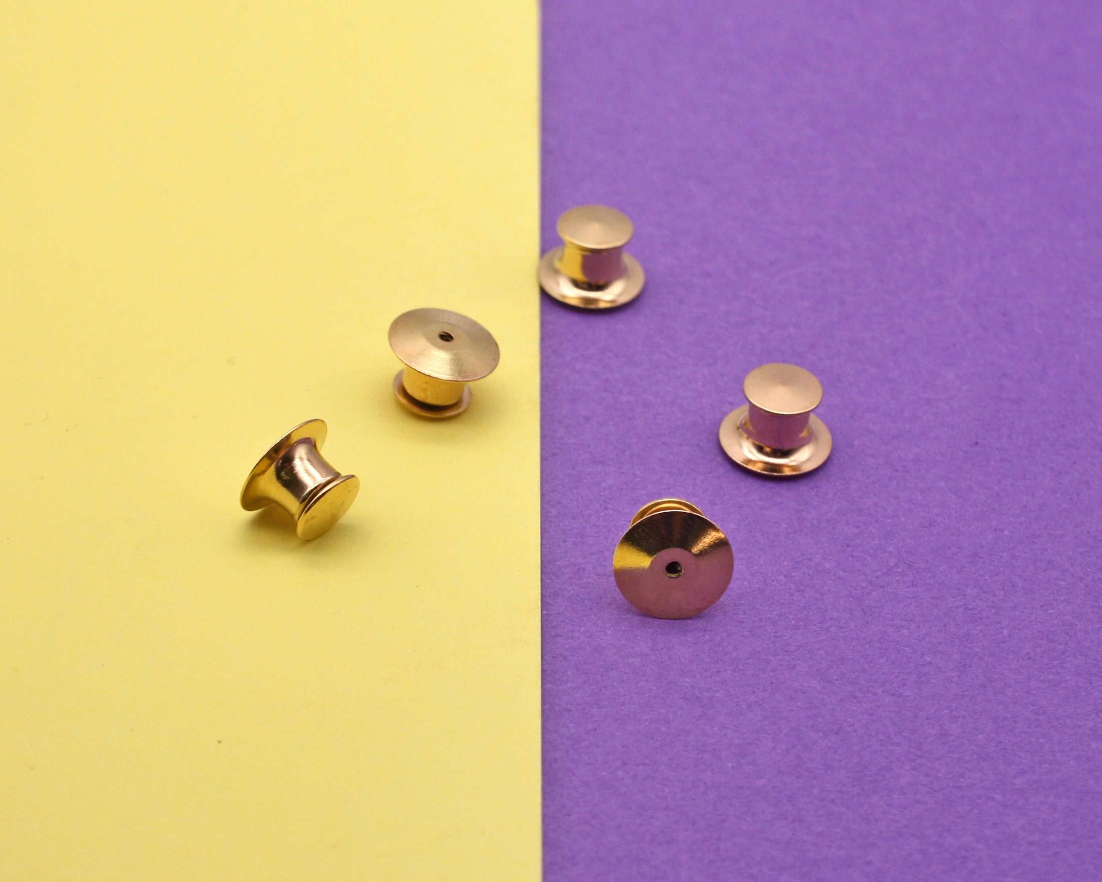 Silver Locking Pin Backs - Secure Pin Locks Set 3 5 10 Pcs - No Tools ...