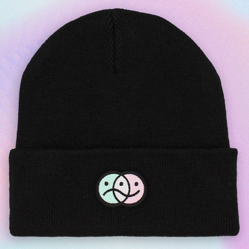 Psychedelic Knit Beanie - Etsy UK