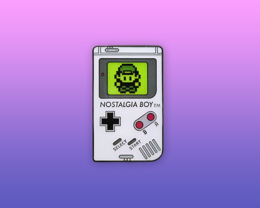 Nostalgia Boy Enamel Pin Badge - Glow in the Dark Game Boy Pin - Gamer ...