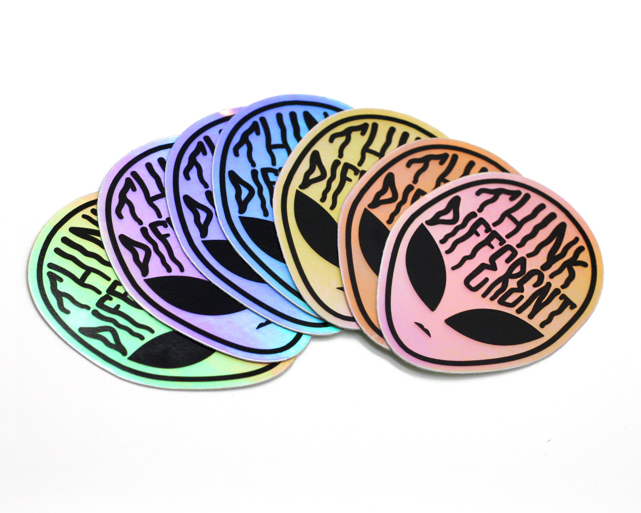 Holographic Foil Unfollow Sticker Holo Glitch Type Alt Art - Etsy UK