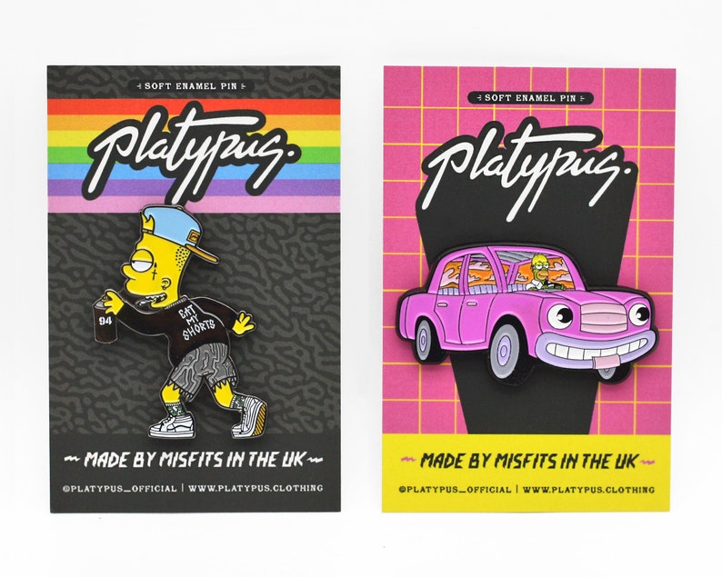 The Simpsons Enamel Pin Badge Gift Set Lapel pins for bags | Etsy