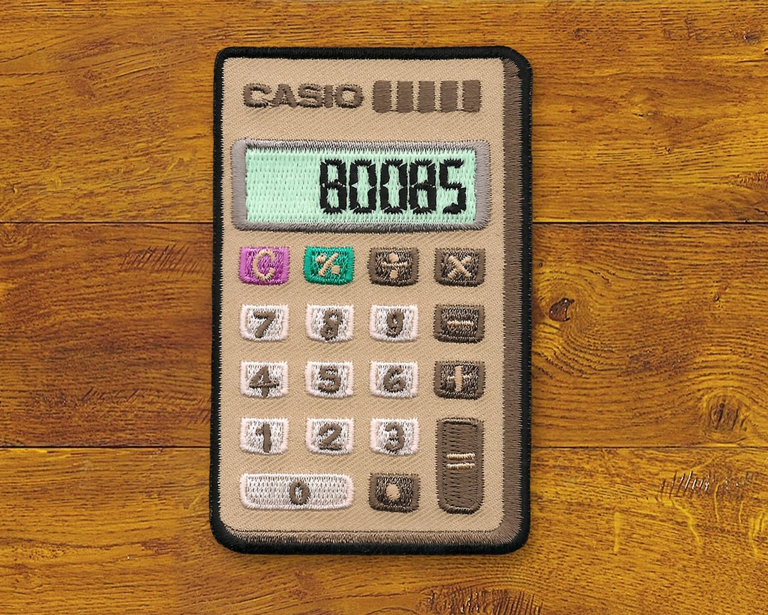 Glow in the Dark Boobs Calculator Embroidered Iron-on Patch - Nostalgic Patch - 80s 90s Patch ...