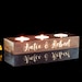 Personalized Wooden Tea Light Holder Triple Custom Couple - Etsy