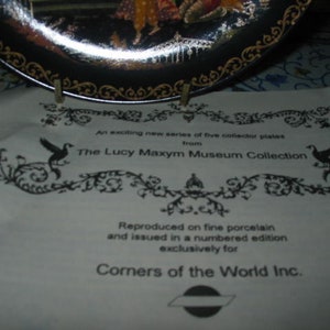 2 Tiered Plate Stand, Lucy Maxym Museum Collection 9" Tall 7.25" Plates ...