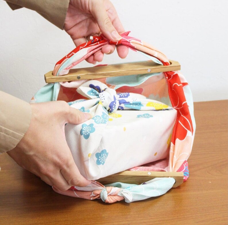 Furoshiki S 50 Organic Himemusubi Flower Pink - Etsy