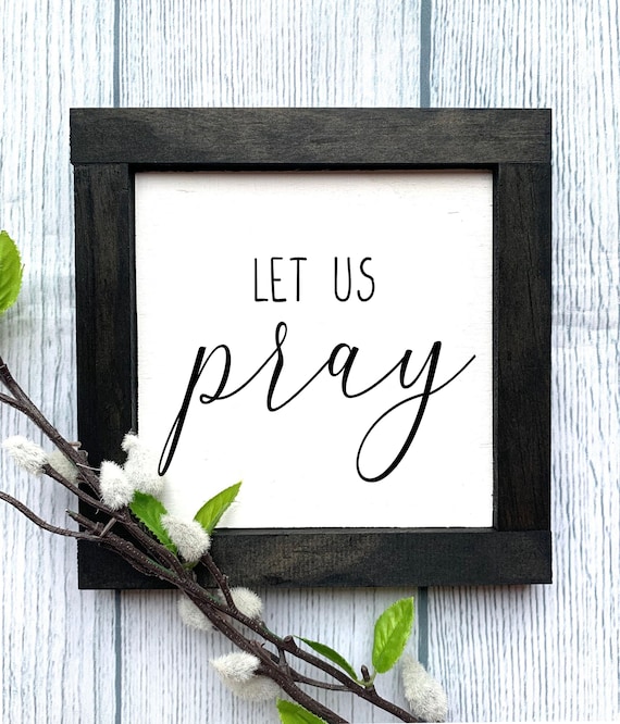 Let Us Pray Wooden Sign Pray Sign Kitchen Sign Wooden Sign - Etsy Australia