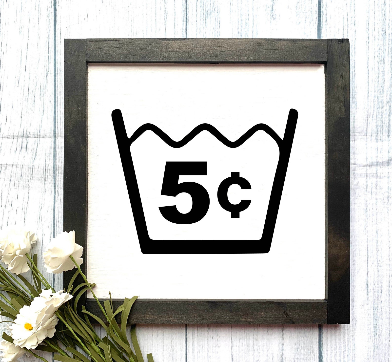 5 Cents Wooden Sign, Laundry Room Decor, Laundry Room Sign ...