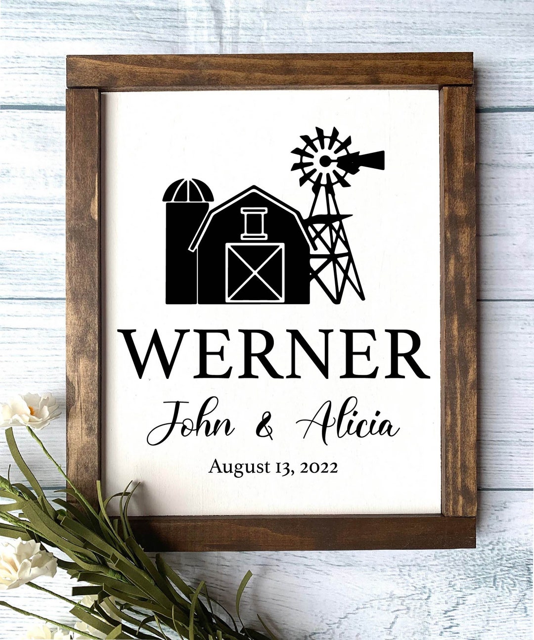 Personalized Farm Wedding Sign, Wooden Sign, Wedding Gift, Wedding Sign ...