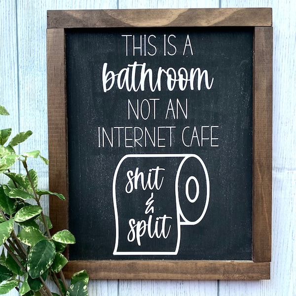 Shit Bathroom Sign - Etsy