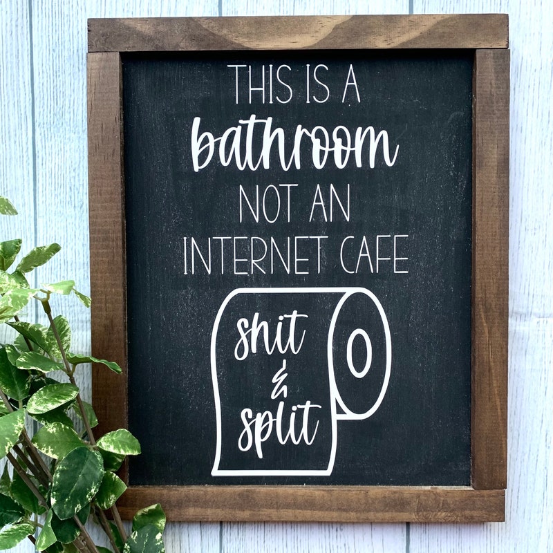 Shit Bathroom Sign - Etsy