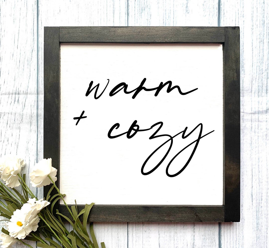 Warm and Cozy Wooden Sign, Winter Decor, Winter Sign, Christmas Gift ...