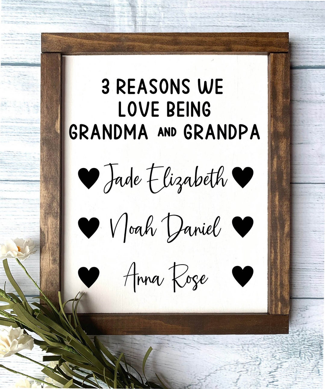 Custom Grandma & Grandpa Sign, Christmas Gift for Grandparents ...
