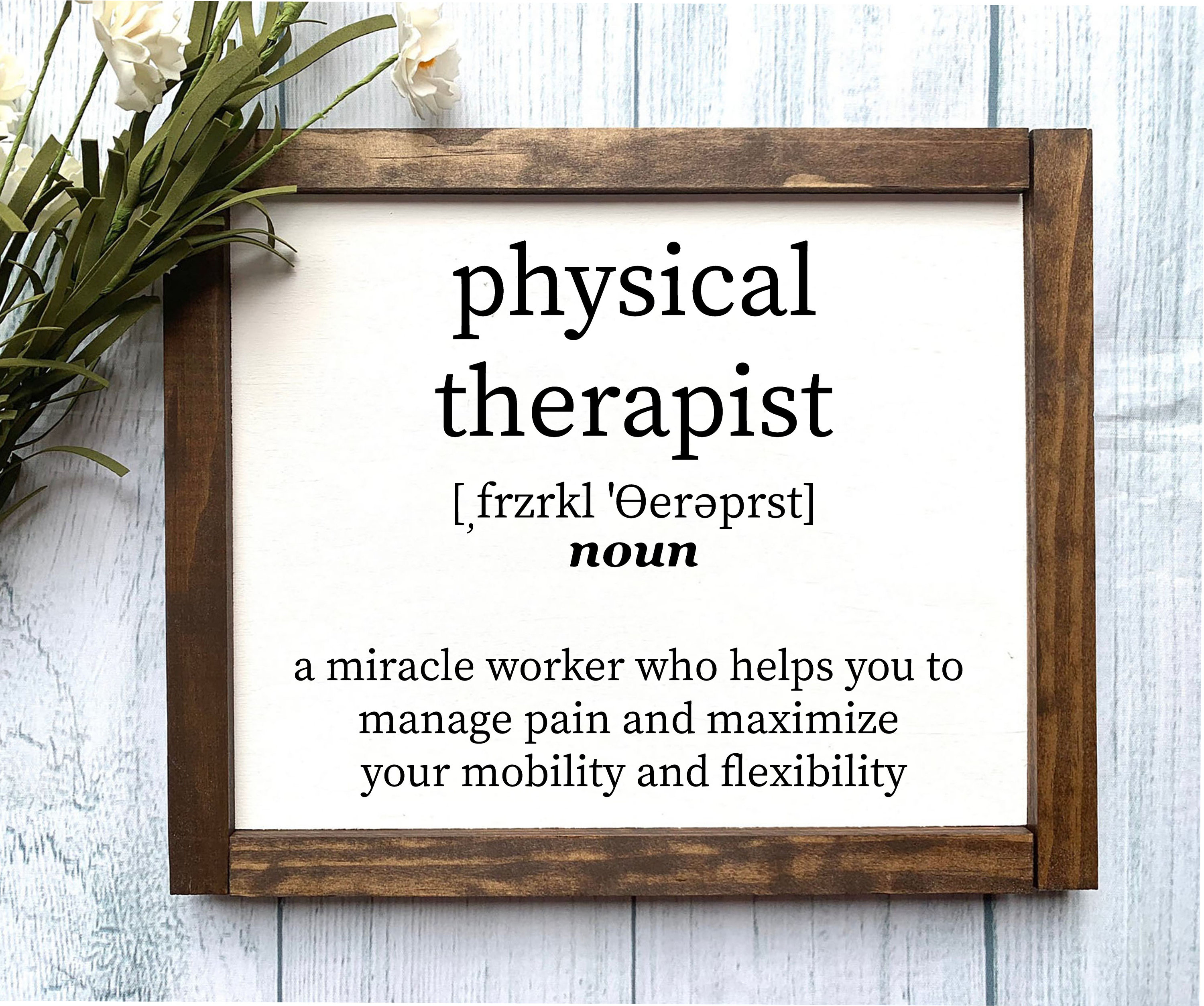 Physical Therapist Wooden Sign, Physical Therapist Gift, Therapist Gift ...