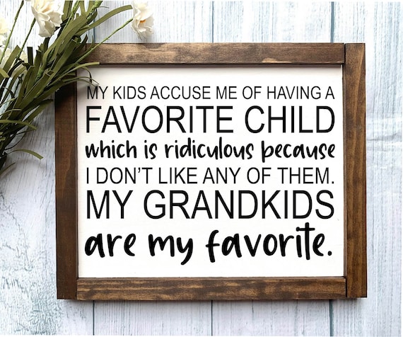 Grandkids Are My Favorite Wooden Sign Grandparents Gift - Etsy