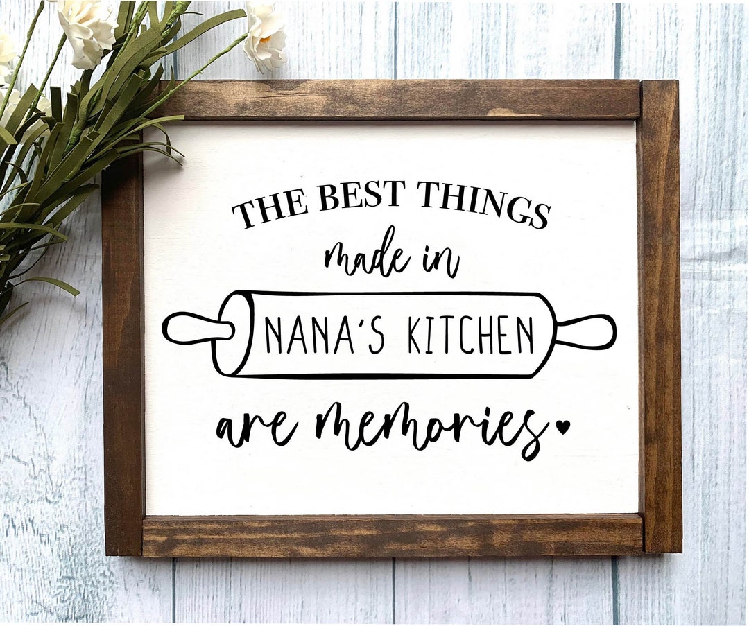 Nana's Kitchen Wooden Sign, Kitchen Decor, Kitchen Sign, Gift for ...