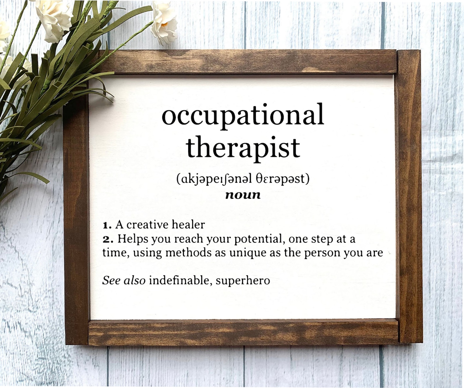 Occupational Therapist Wooden Sign Occupational Therapist | Etsy