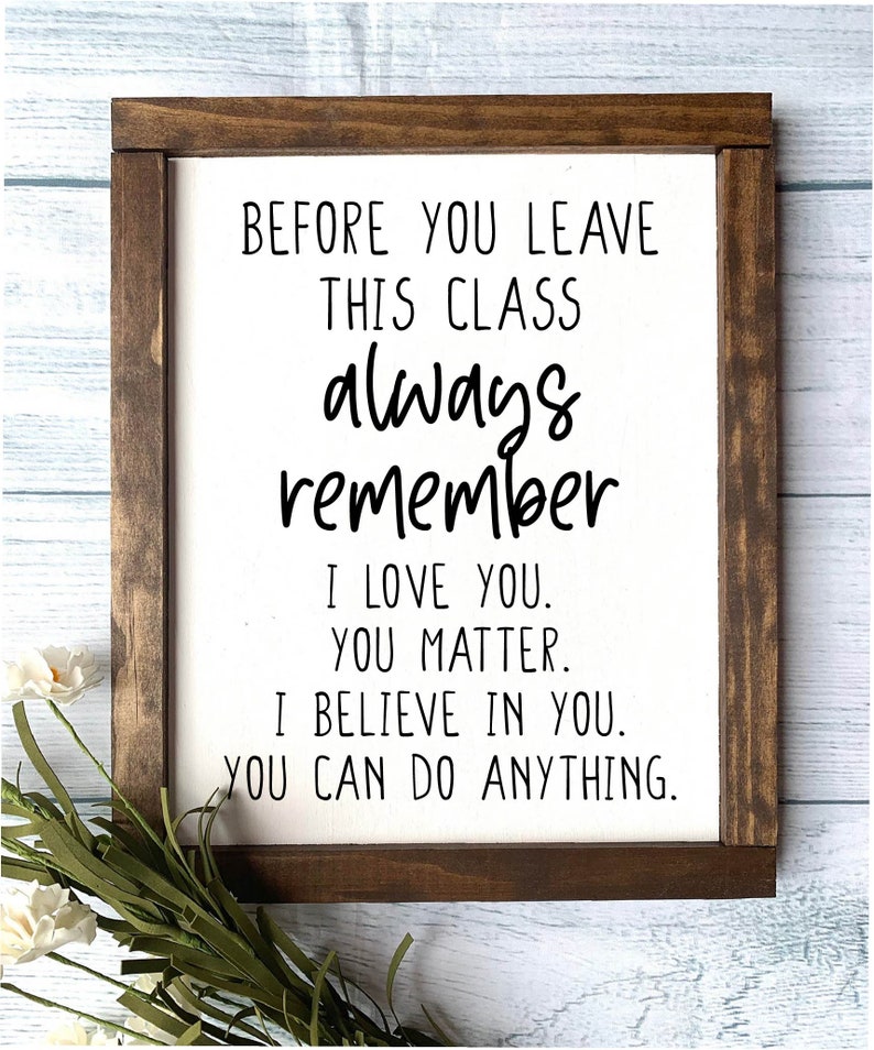 Always Remember Classroom Wooden Sign, Teacher Gift, Classroom Decor ...