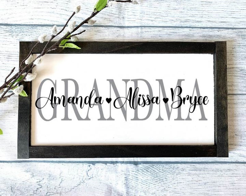 Custom Grandma Sign, Grandma Wooden Sign, Grandma Gift, Mother's Day ...