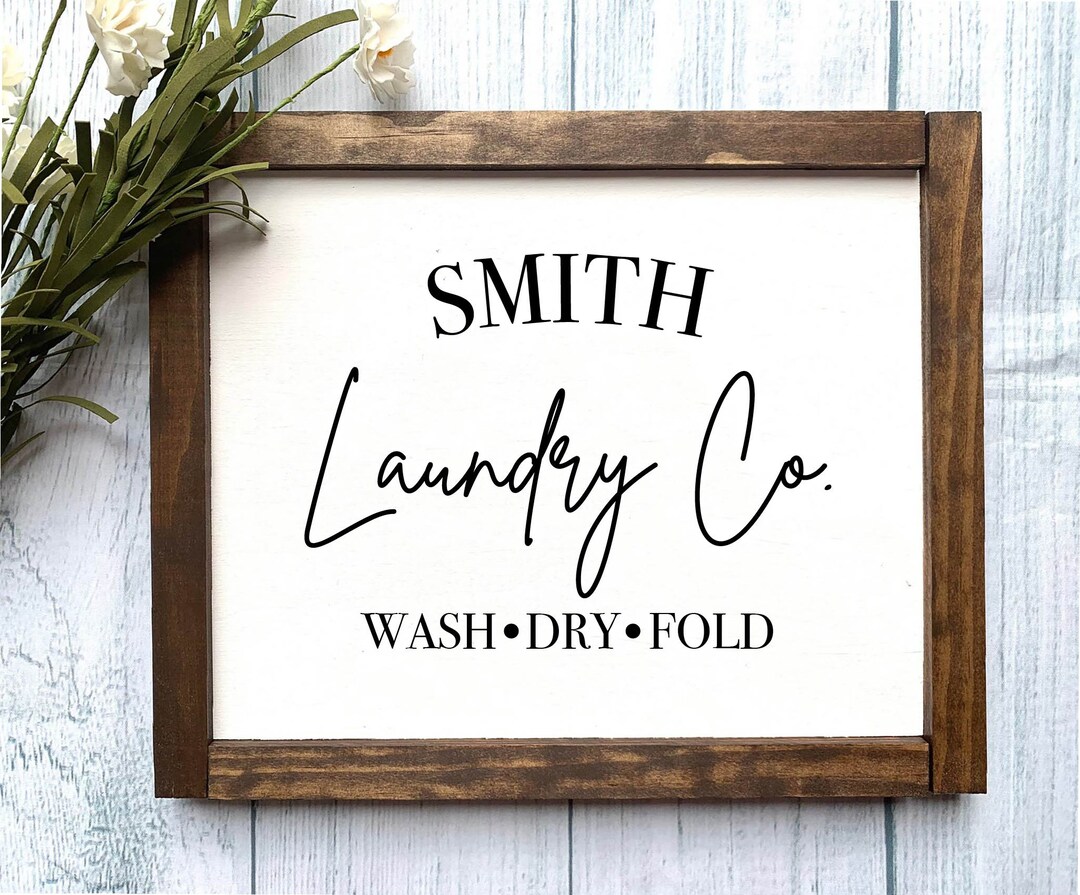 LARGE Laundry Farmhouse Wooden Sign, Laundry Room Decor, Laundry Room ...